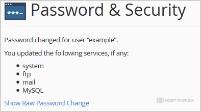 How to Reset my cPanel Account Password? - Host Duplex Knowledgebase