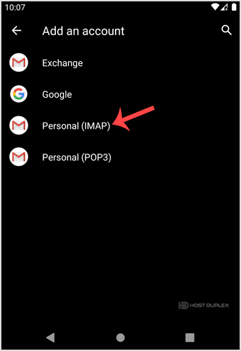 How To Add A Cpanel Email Account To An Android Mobile Host Duplex Knowledgebase