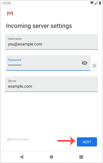 How To Add A Cpanel Email Account To An Android Mobile Host Duplex Knowledgebase
