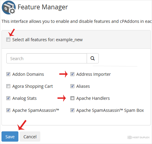 How To Create A Feature List In Whm Host Duplex Knowledgebase