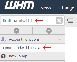 How to Limit Bandwidth Usage of cPanel user from WHM? - Host Duplex Knowledgebase