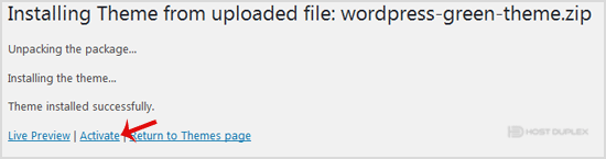 How To Manually Install A Theme On Wordpress Using The Admin Dashboard Host Duplex Knowledgebase