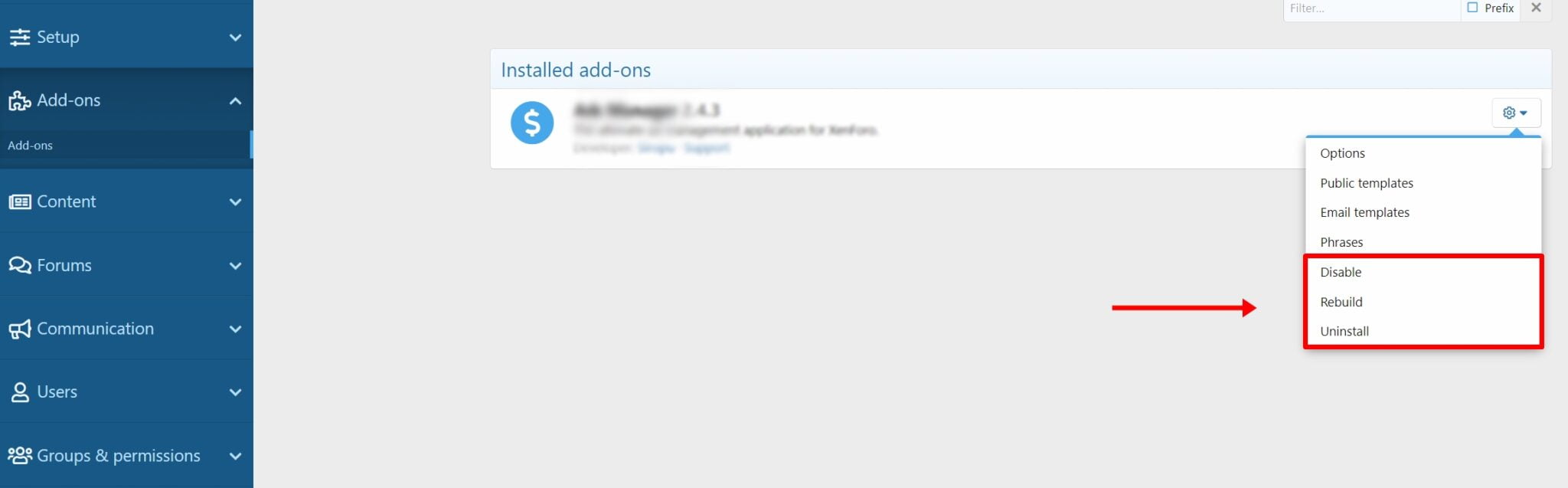 How to disable or remove a XenForo add-on - Host Duplex Knowledgebase
